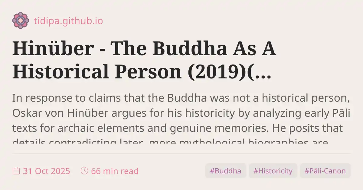 Hinüber - The Buddha As A Historical Person (2019)(tidipa.github.io)