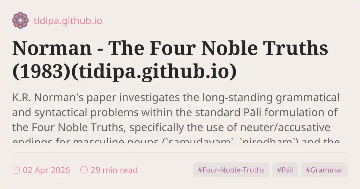 Norman - The Four Noble Truths (1983)(tidipa.github.io)